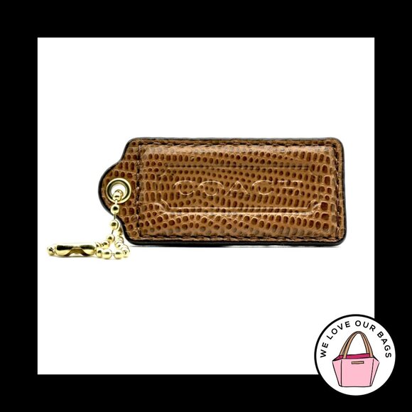 Coach | Accessories | 225 Coach Brown Snakeskin Exotic Leather Key Fob Bag Charm Keychain Hang ...